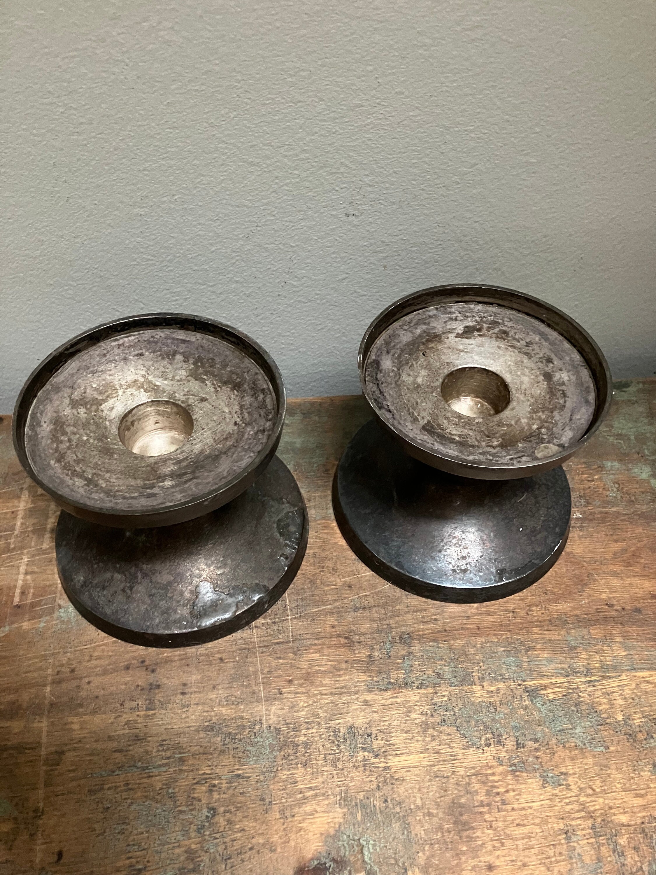 Vintage Pottery Barn Metal Candle Holders: Williamsburg Style, Wide ...