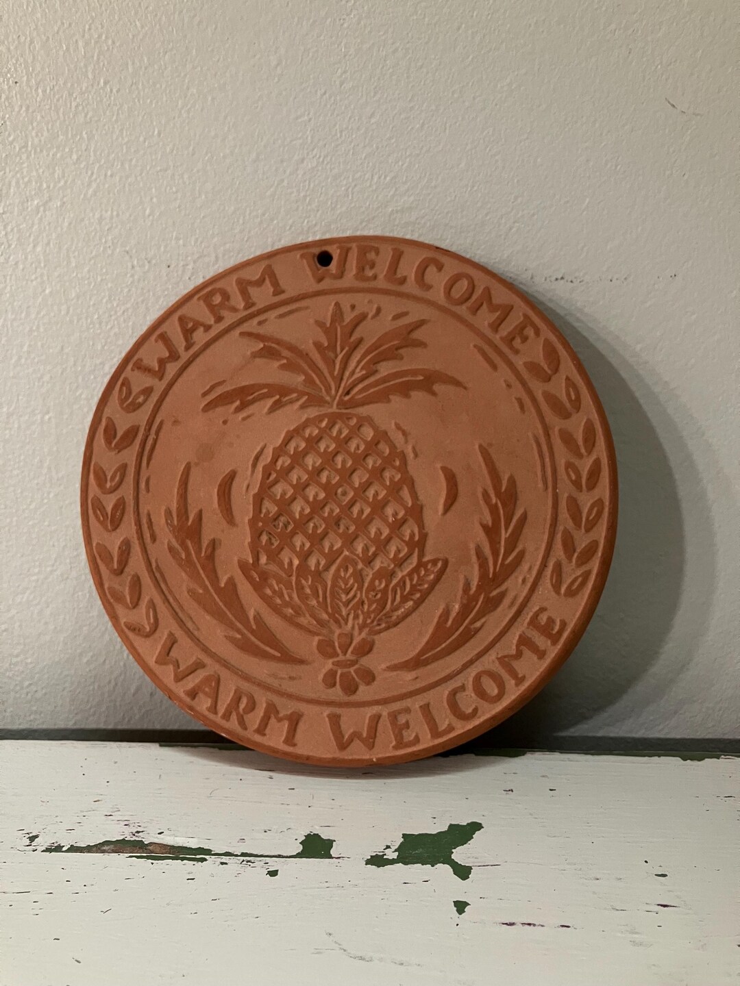 Pineapple Welcome Sign | Terra Cotta Front Door or Entry Room Welcome ...