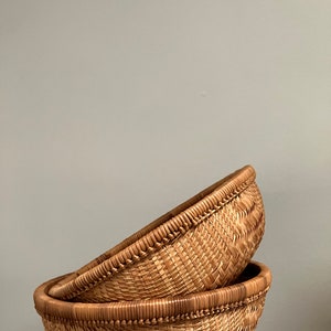 Large Round Woven Baskets Asian Style Bamboo Baskets Large Storage ...