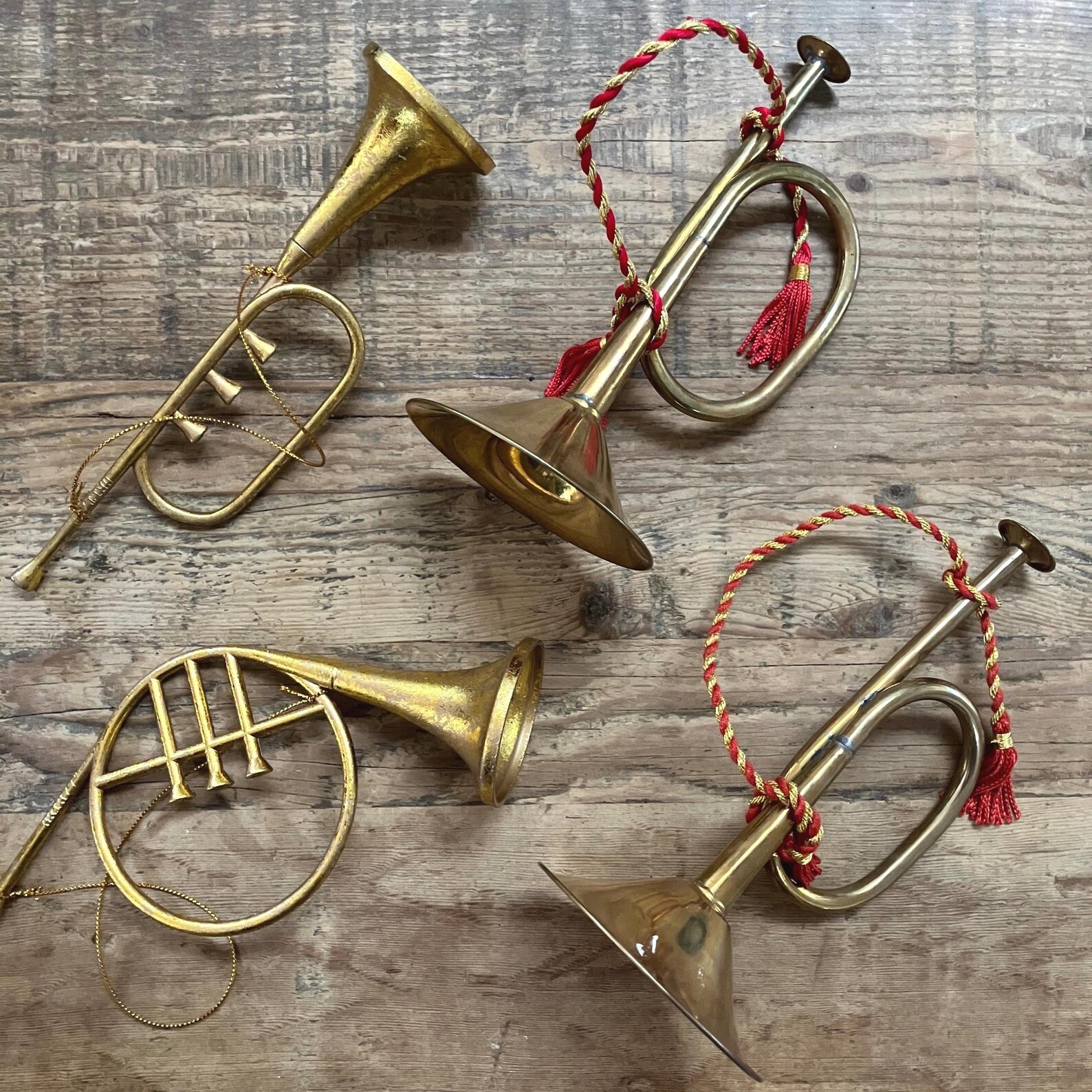 Small Gilded and Brass Ornaments: Gold Christmas Theme - Etsy