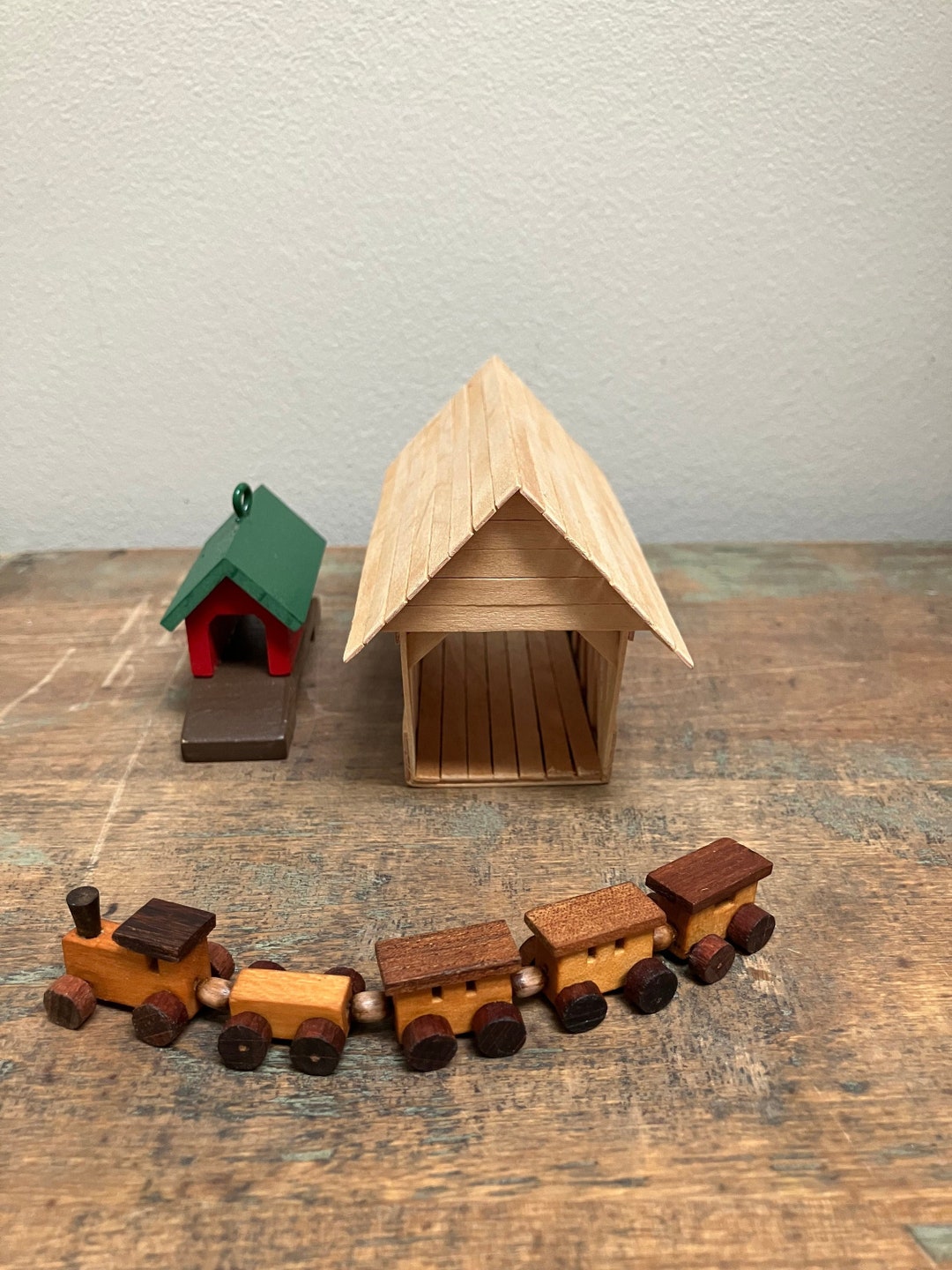 Handmade Miniature Wood Toys | Handmade Vermont Covered Bridge | Mini ...