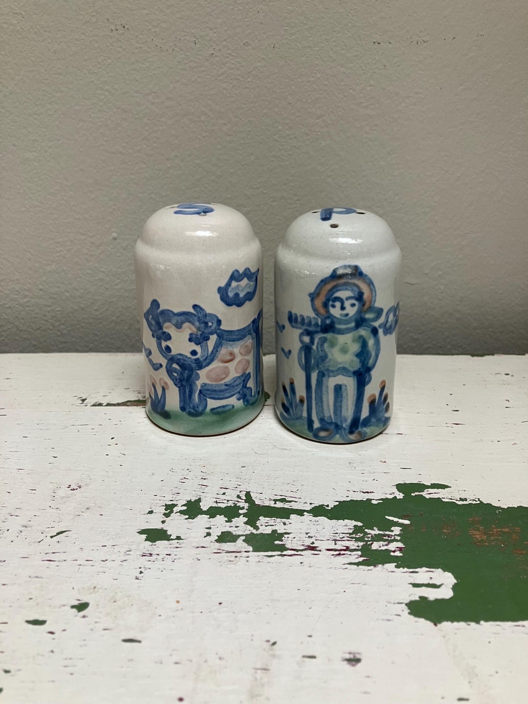 Vintage M.a.hadley Salt and Pepper Shakers | Set of Hadley Pottery Salt ...