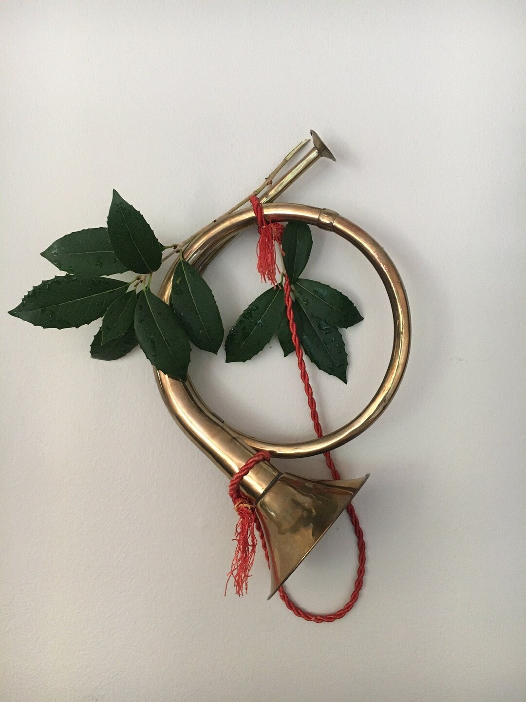 Vintage Brass Horn Brass French Horn for Holiday Display and - Etsy