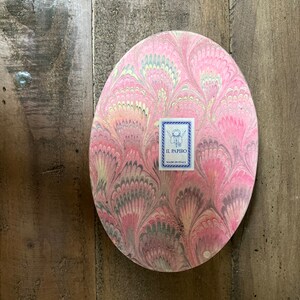 Handmade Marbleized Paper Boxes Set of 3 Italian IL Papiro Pink Boxes ...
