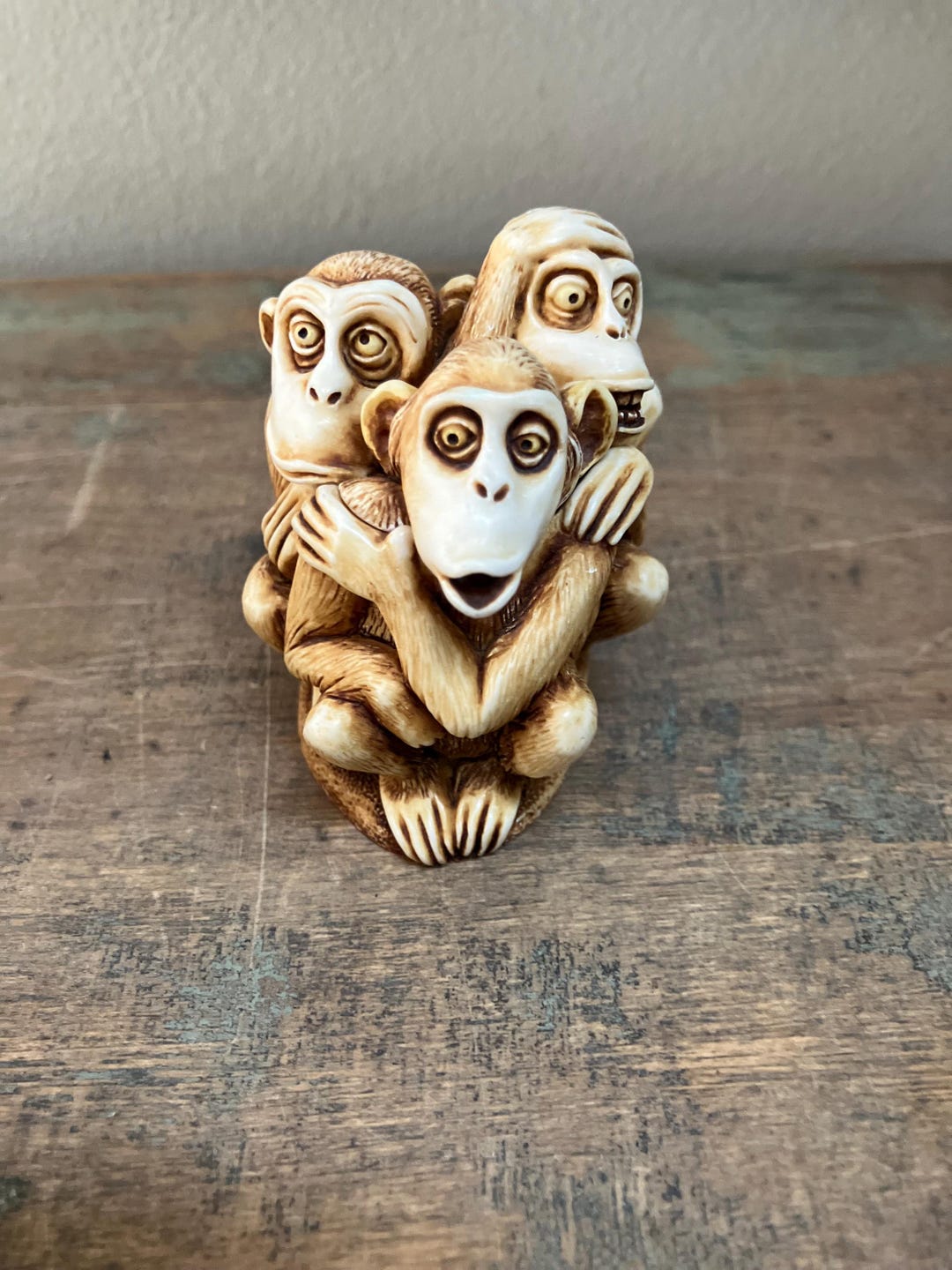 Vintage Harmony Hall Trinket Box Three Monkeys Mini Jewelry/ring Box UK ...