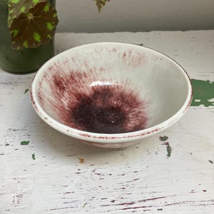 Handmade Ruby Red Glaze Bowl | Dated 2/14 Valentine's Day Bowl | Small ...