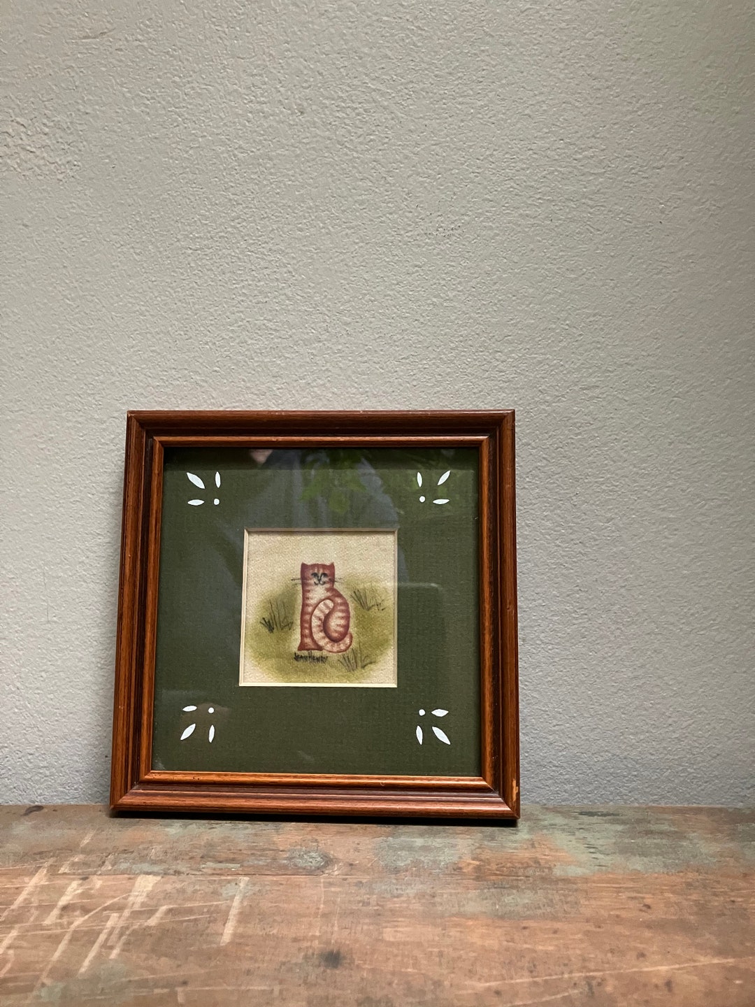 Vintage Theorem Painting Jean Henry Small Theorem Framed Wall Art Folk ...