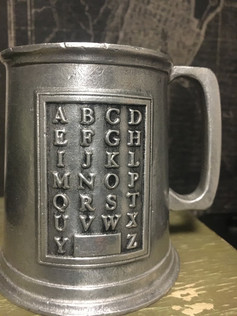 Vintage Pewter ABC Cup Alphabet Cup Pewter Baby Cup Childs | Etsy