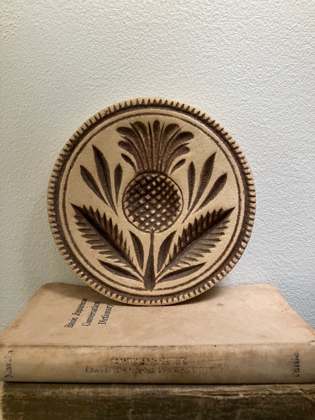 Vintage Butter Mold Butter Mold With Thistle Imprint Thistle Mold ...