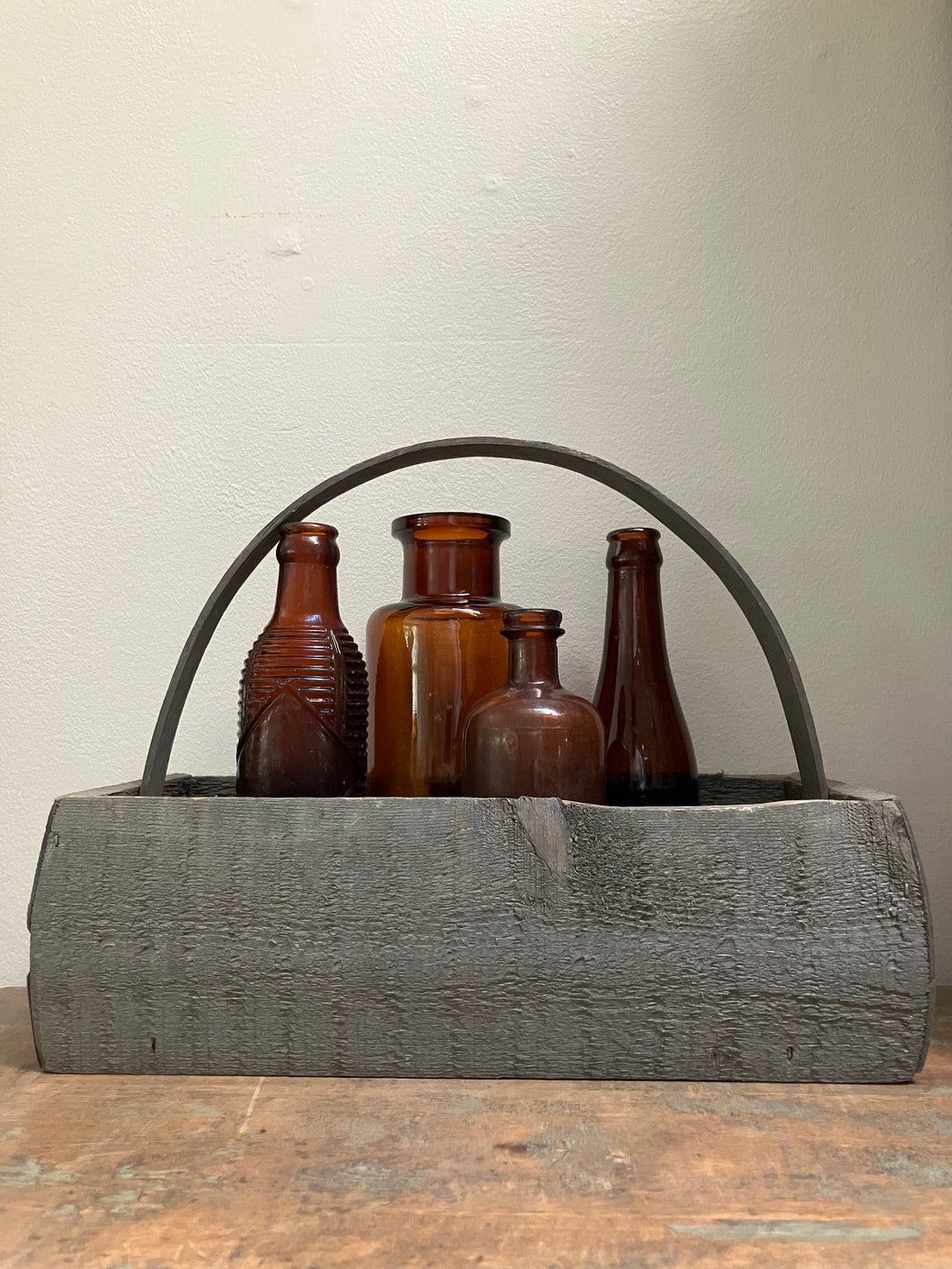 Vintage Wooden Box Garden Trug Rustic Wood Box for Christmas Display ...