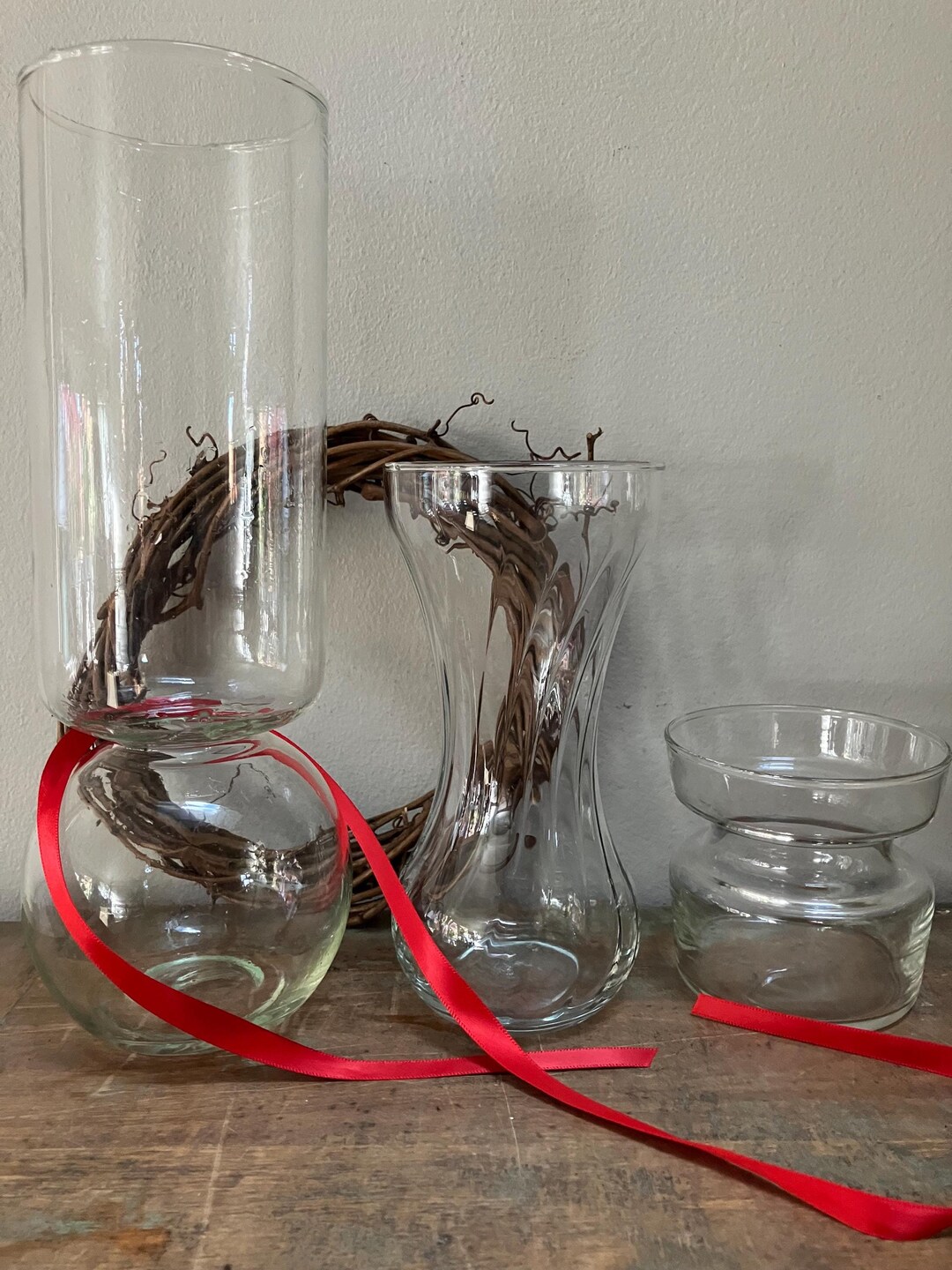 Vintage Glass Rooting Vessels Tall Bulbous Glass Rooting Vase Swirled Glass Propagation Vessel ...