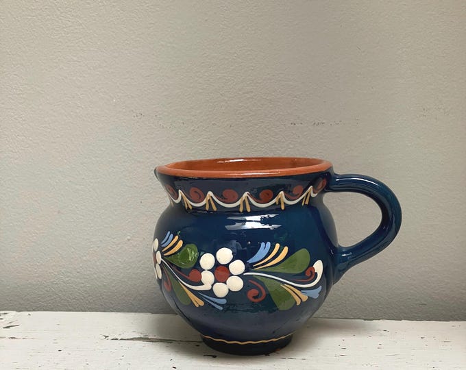 Vintage Soufflenheim Pottery Pitcher: Alsace French Folk Art Milk Jug ...