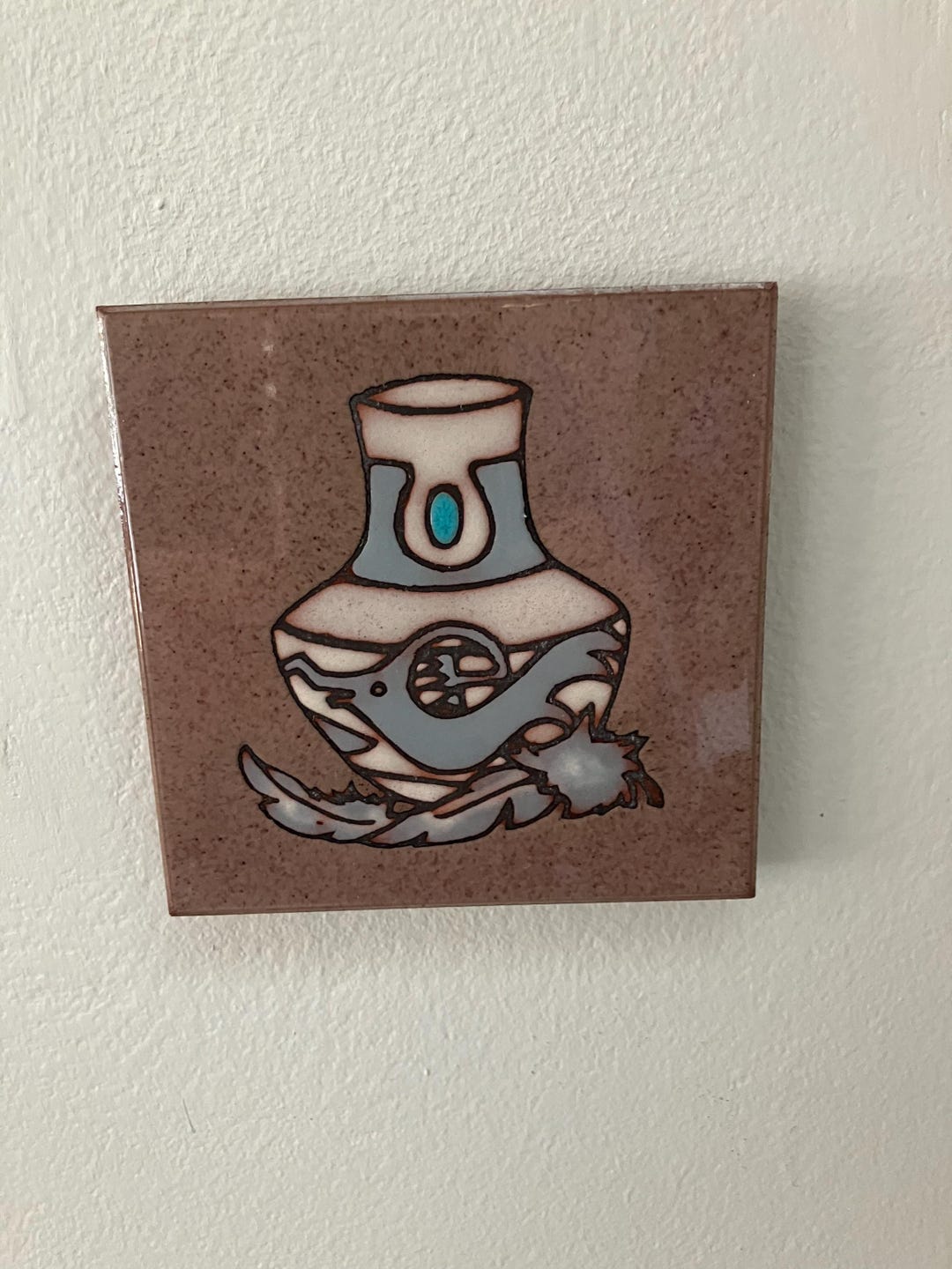 Vintage Cleo Teissedre Tile | Native American Art | Colorado Souvenir ...