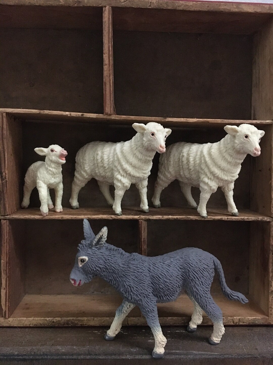 Sheep and Donkey Figures for Nativity | Pretend Play Animal Figures ...