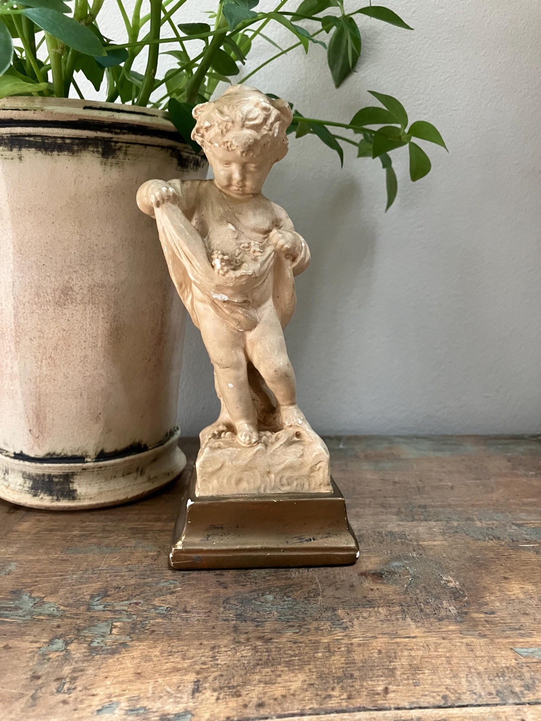 Vintage Cherub Statue | Alexander Backer Brooklyn NY Garden Cherub ...
