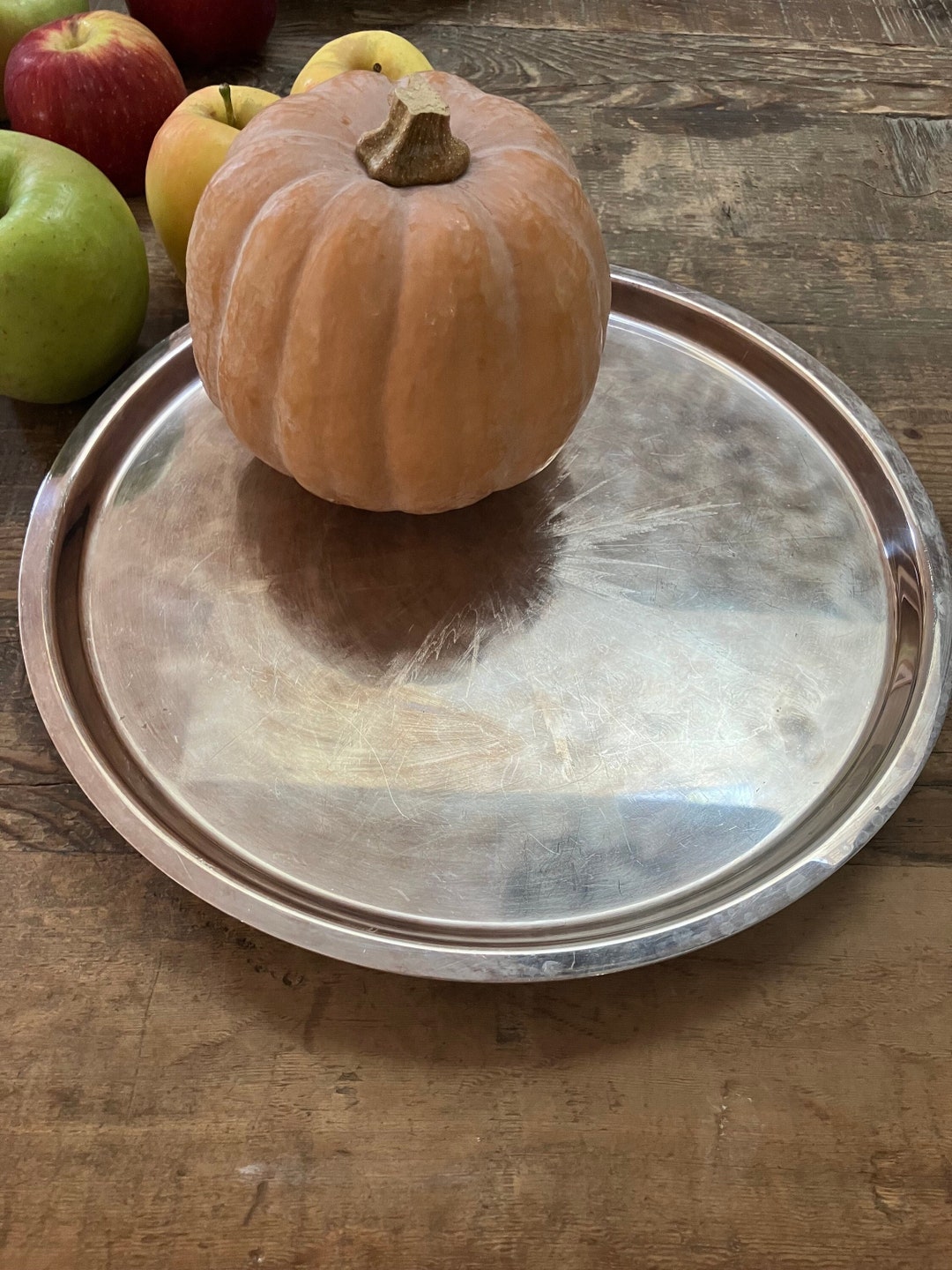 Vintage Silver Tray | German Silver Plate Dresser Tray | Holiday Silver ...
