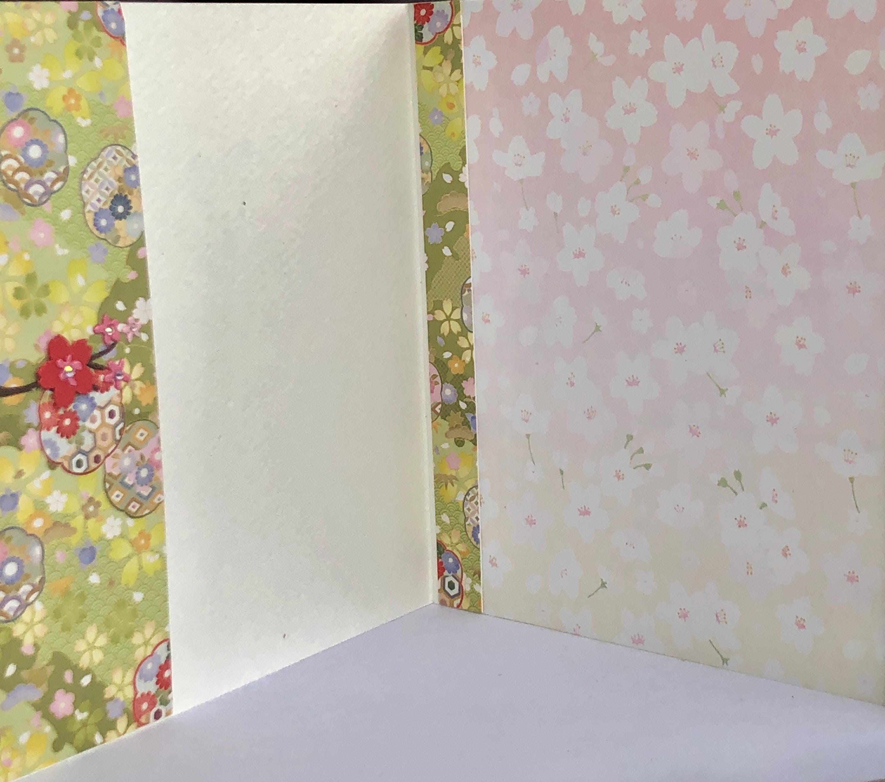 Cherry Blossom Card,japanese Style Card, Origami Doll Card, All ...