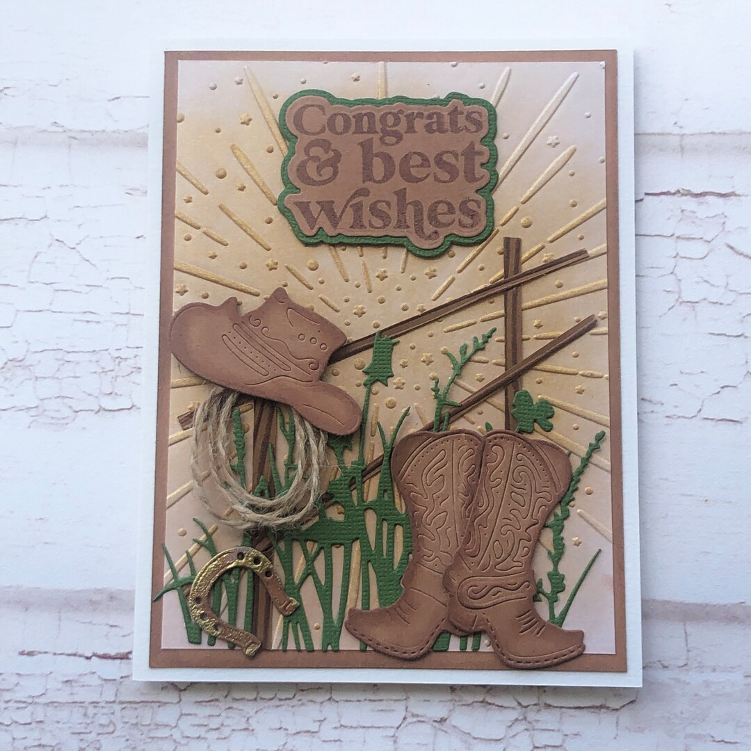 Cowboy Happy Birthday Card, Best Wishes Card,western Happy Fathers Day ...
