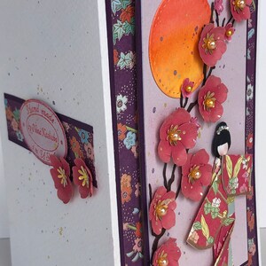 Cherry Blossom Card,japanese Style Card, Origami Doll Card,all ...
