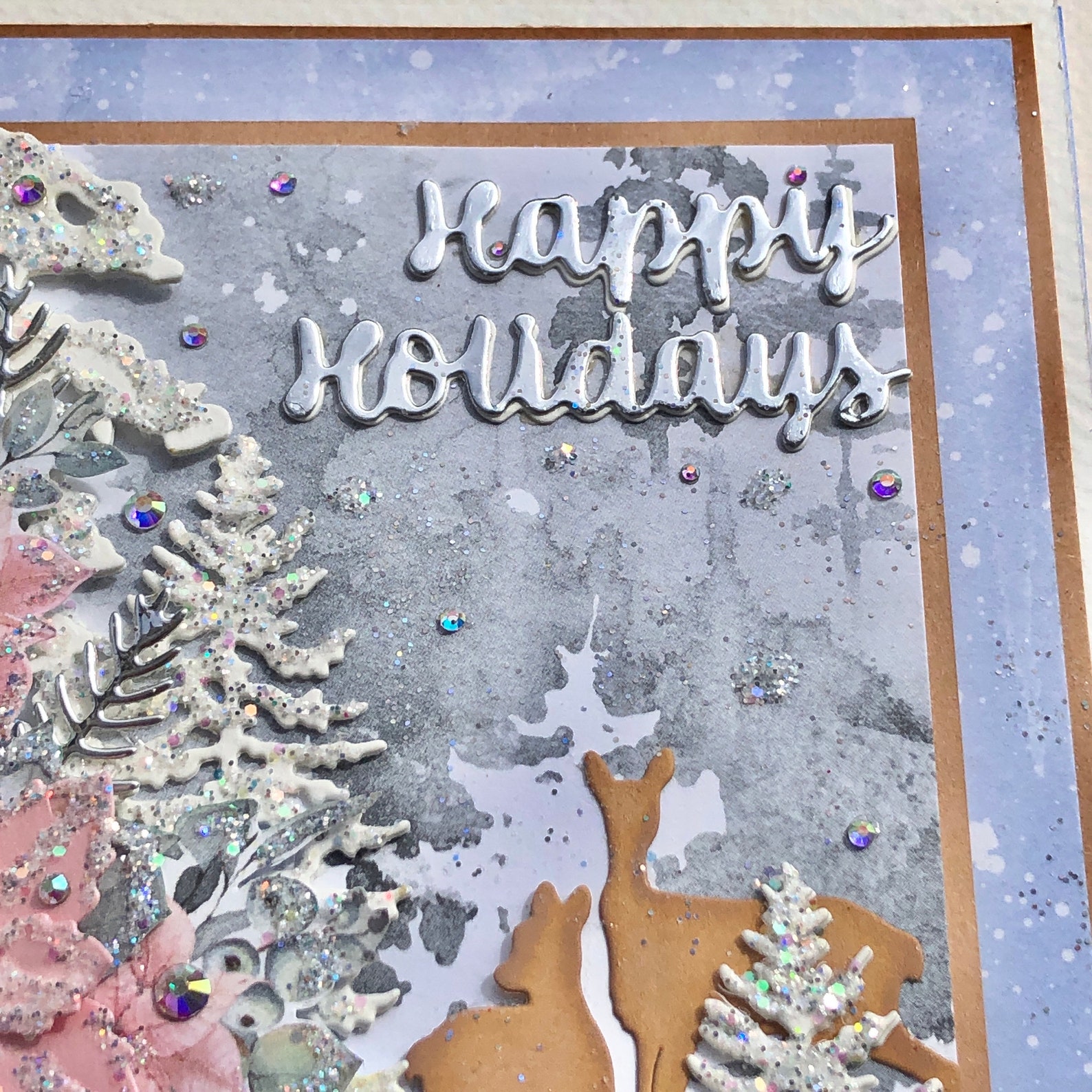 Merry Christmas Card, Happy Holidays Card, Winter Card, Handmade ...