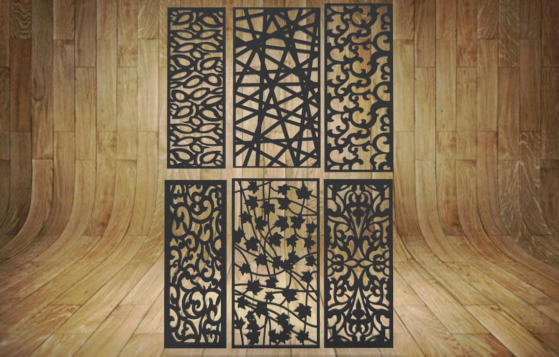 6 modèles dxf, dwg et eps fichier CNC plasma ou laser coupe prêt à ...