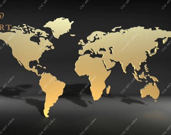 World Map Cnc | Etsy