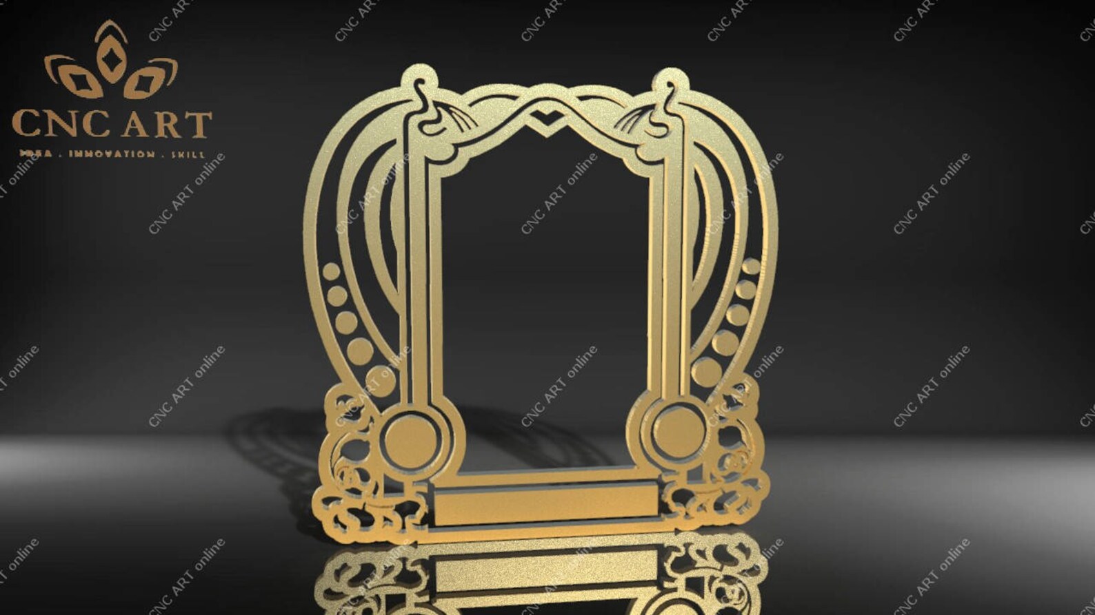 Bonito diseño de marco modelo dxf y archivo eps para router - Etsy España