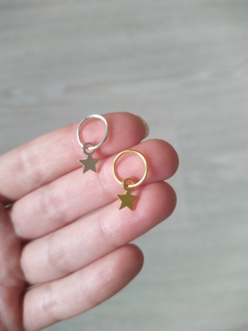 Star Belly Button Ring Star Navel Ring Navel Hoop Belly Etsy