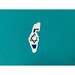 Map of Israel Sticker, Israeli Flag Sticker, Star of David Sticker ...