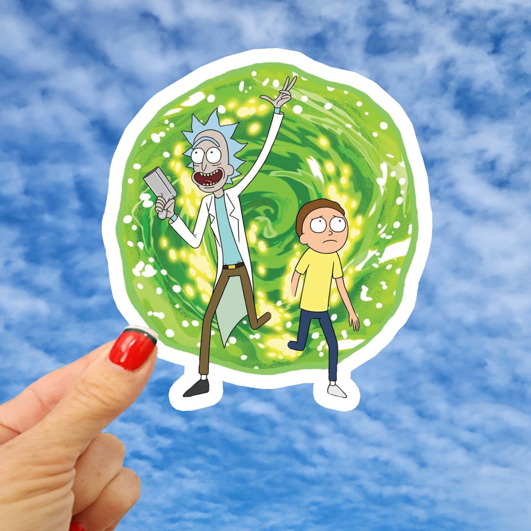 Rick and Morty Portal Sticker, Portal Gun Sticker, Rick and Morty Meme ...