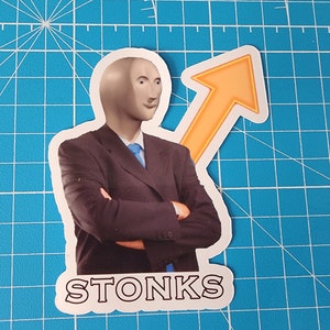 Stonks Sticker, Stinks Meme Sticker, Trading Meme, Stock Market Meme ...
