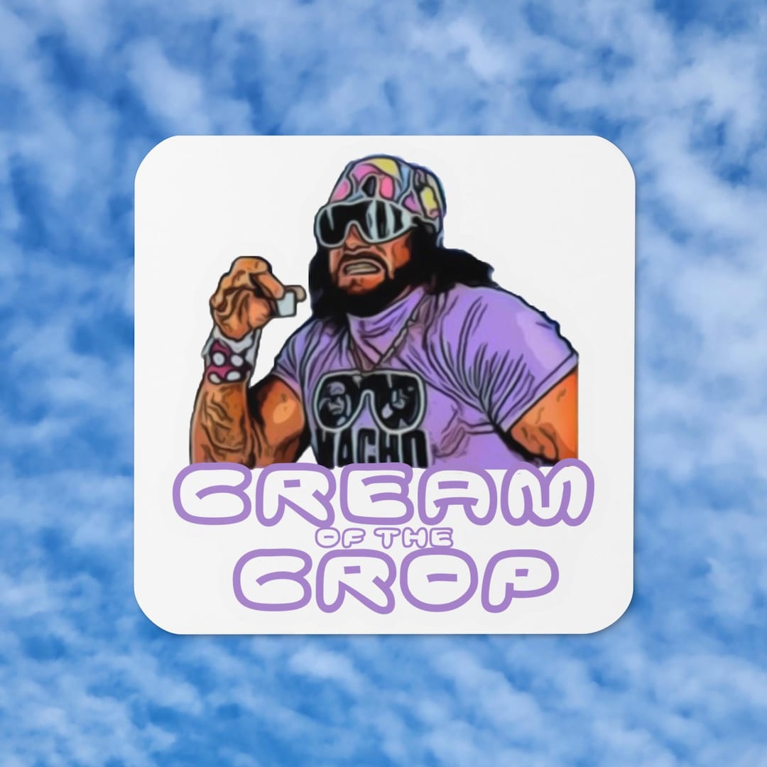 Cream of the Crop Randy Savage Macho Man Wrestling Cork-back Coaster - Etsy
