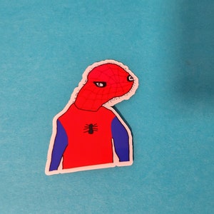 Spiderman Derp Meme Sticker, Spooderman Sticker, Spider Derp Sticker ...
