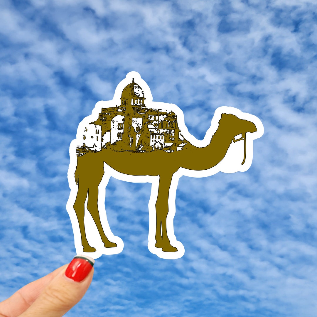 Jerusalem Camel Al Aqsa Mosque Dome of the Rock Sticker, Camel Sticker ...