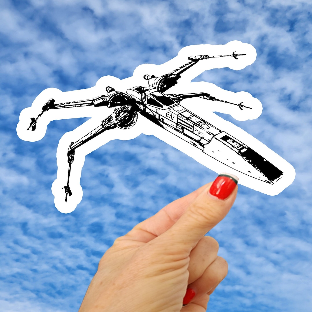 Star Wars X Wing Blueprint Sticker, Star Wars Spaceship Sticker ...