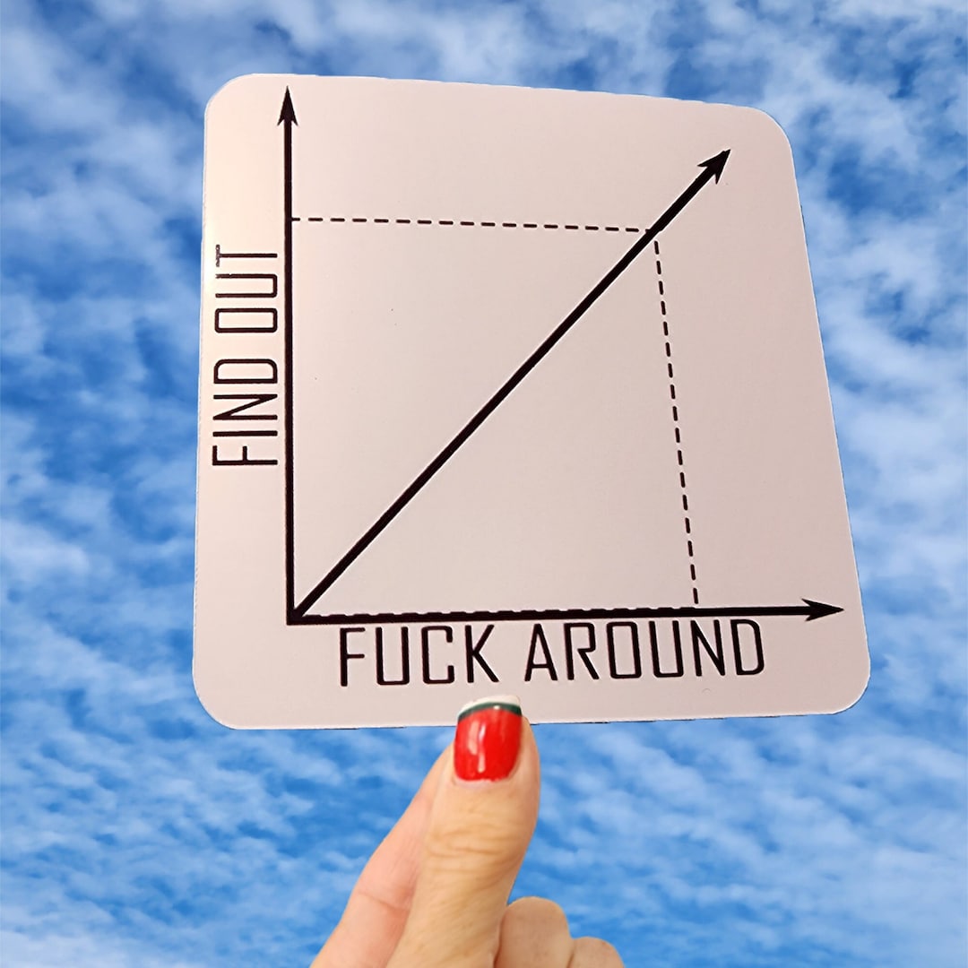 Fuck Around and Find Out Sticker, FAFO Sticker, Meme Sticker - Etsy