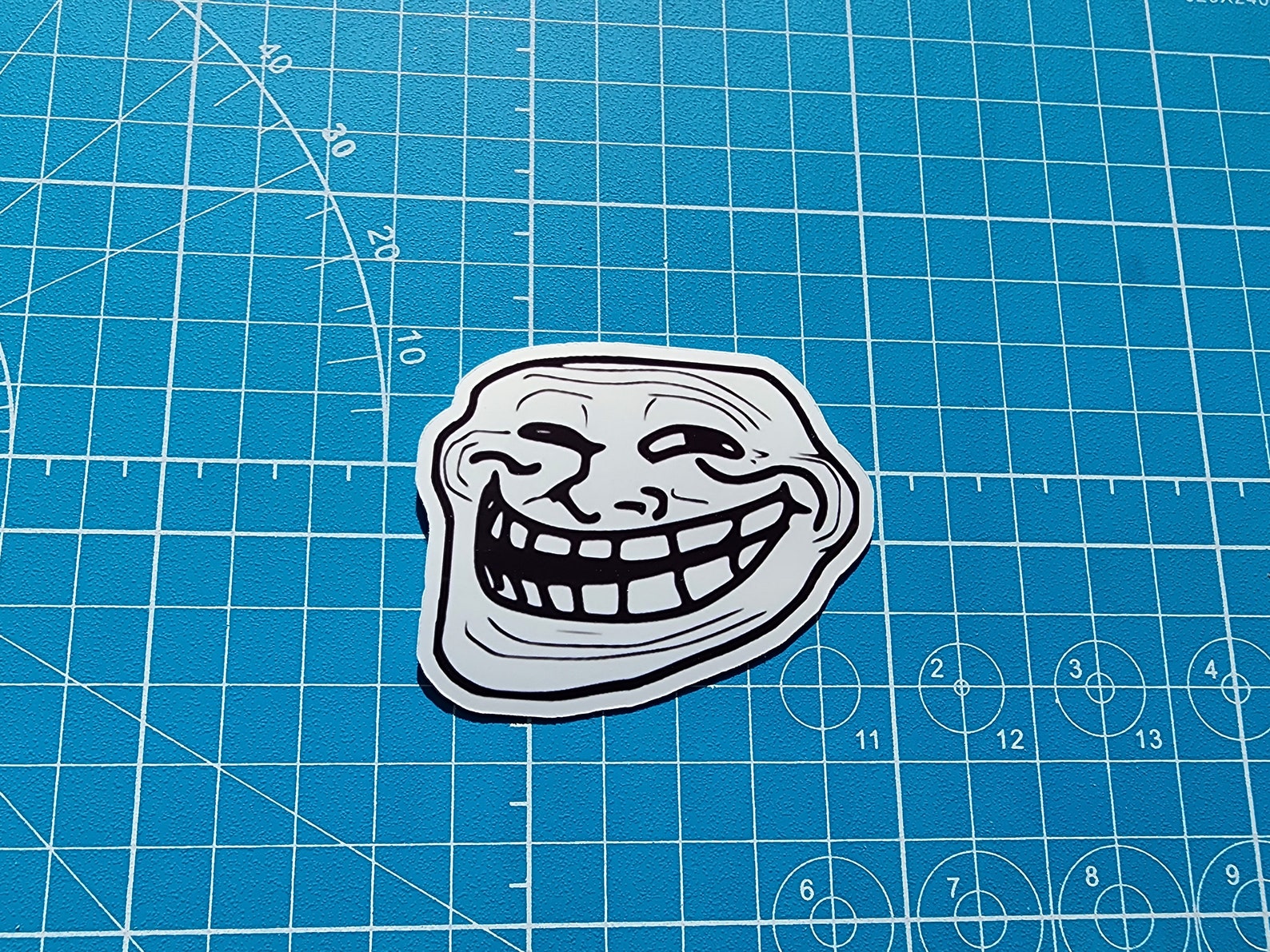 Trollface Sticker Troll Face Sticker Trollface Meme Sticker - Etsy