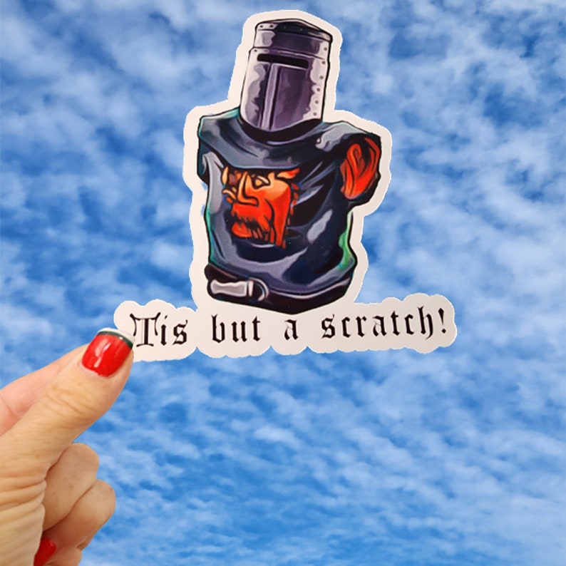 Tis but A Scratch Sticker Vinyl Decal Monty Python Holy - Etsy