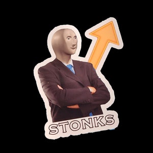 Stonks Sticker, Stinks Meme Sticker, Trading Meme, Stock Market Meme ...