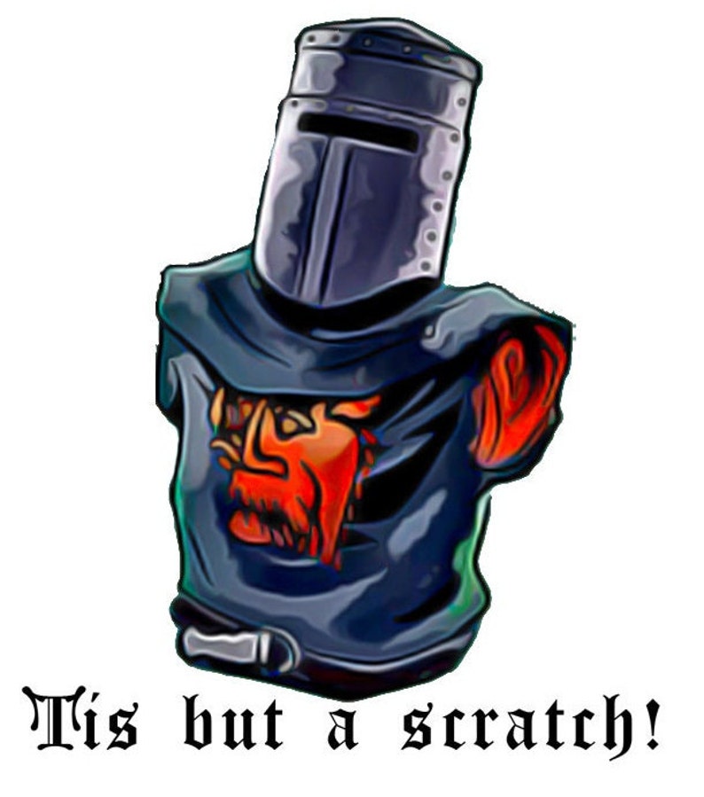 Tis but A Scratch Sticker Vinyl Decal Monty Python Holy - Etsy