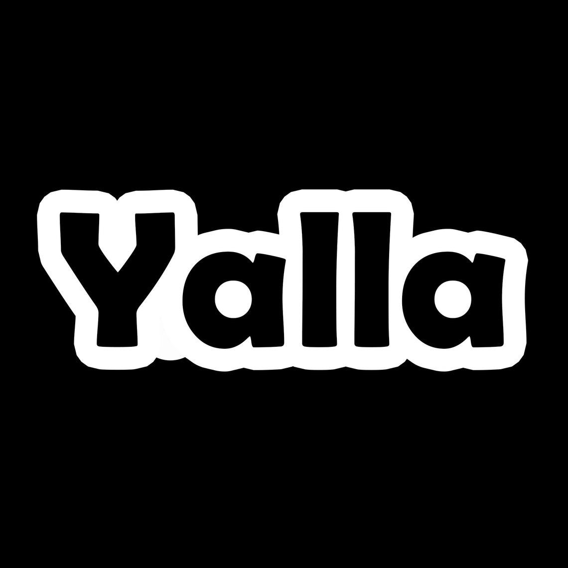 Yalla Sticker, Let's Go Sticker, Hebrew Israel Word Sticker, Arabic ...