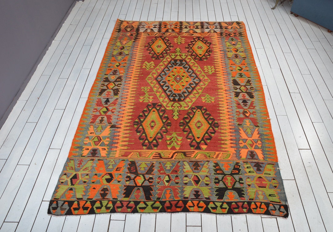 Kilim Rug 5.5ft X 8.7 Ft 170x270 Cm Large Kilim Rug Home - Etsy