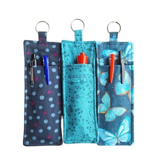 Fabric Pen Holder for Lanyards, Holds up to 2 Pens or Pencils, Handmade ...