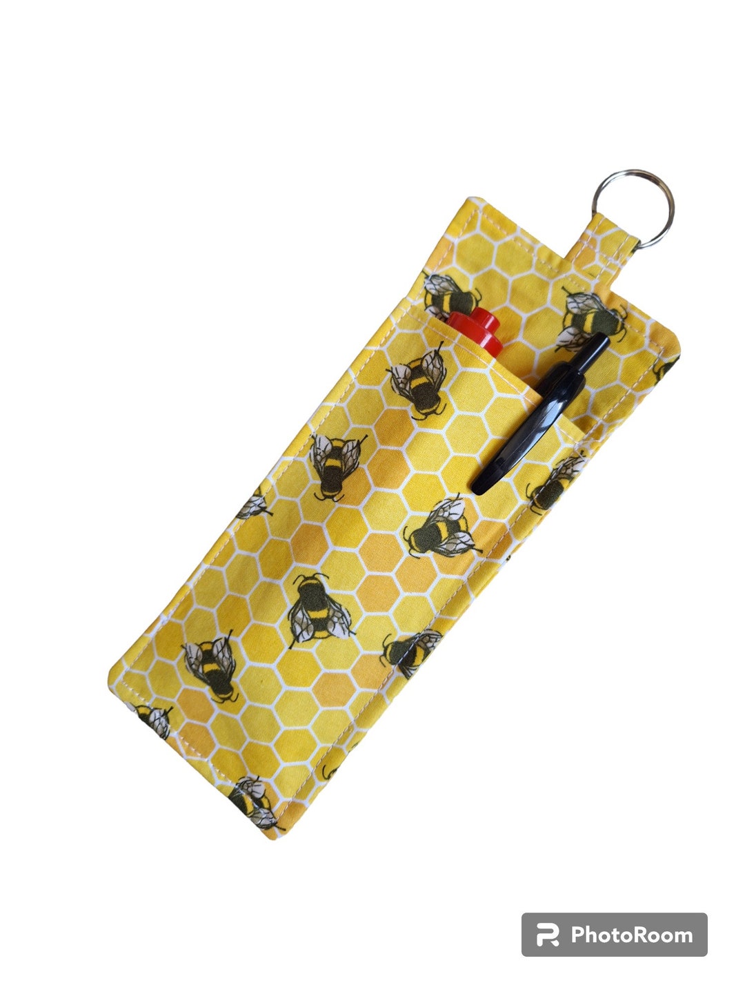 Fabric Pen Holder for Lanyards, Holds up to 2 Pens or Pencils, Handmade ...