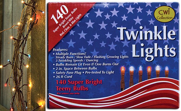 140 Count Light String/strand/set Brown Cord Patriotic | Etsy