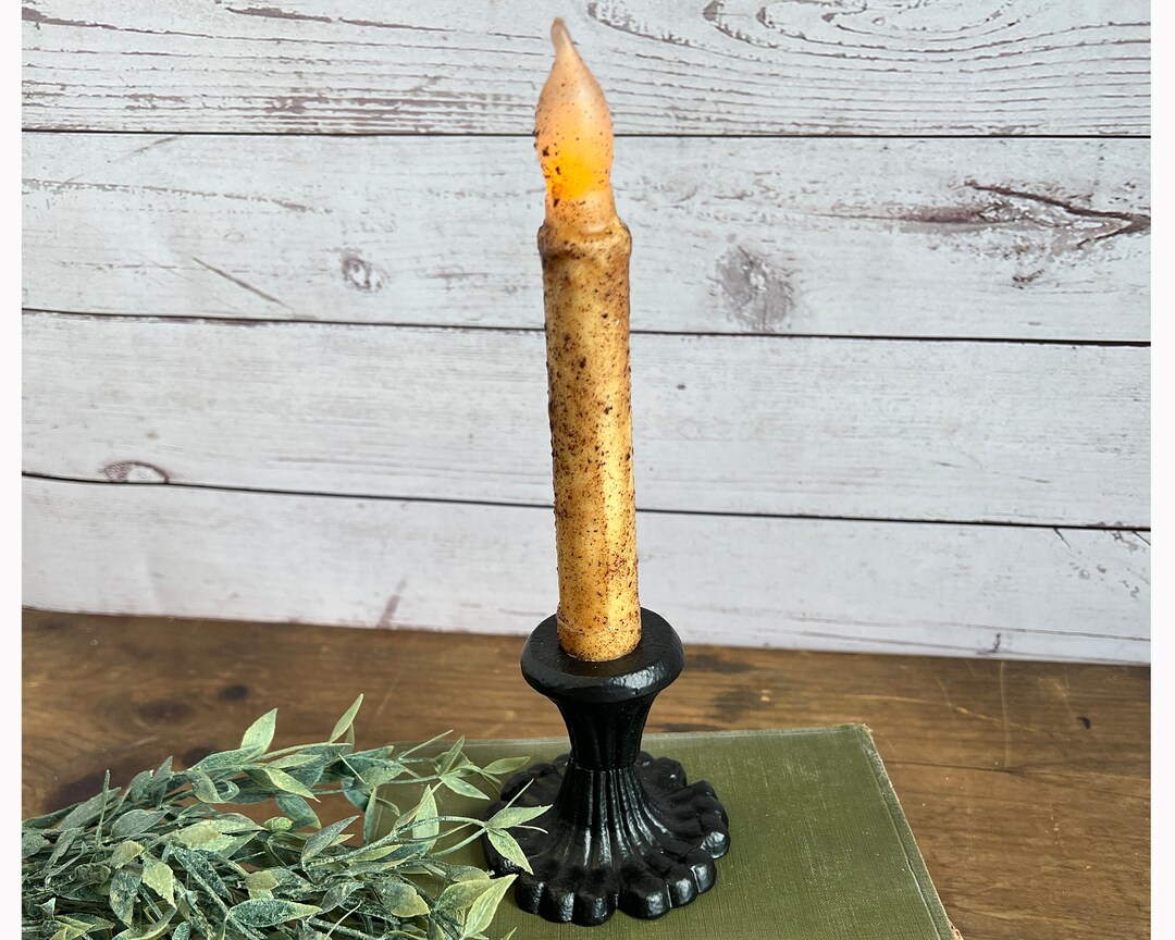 Victorian in Black Candle Holder - Tapers - Black Metal - 3" High X 3.5 ...