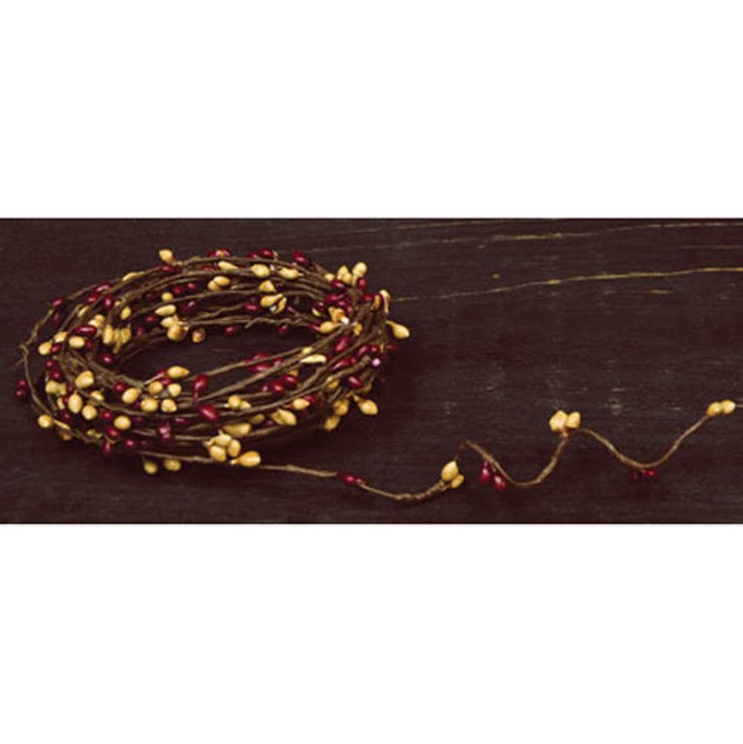 Garland - Pip Berry Single Strand / String - 18' Feet Long - Burgundy ...