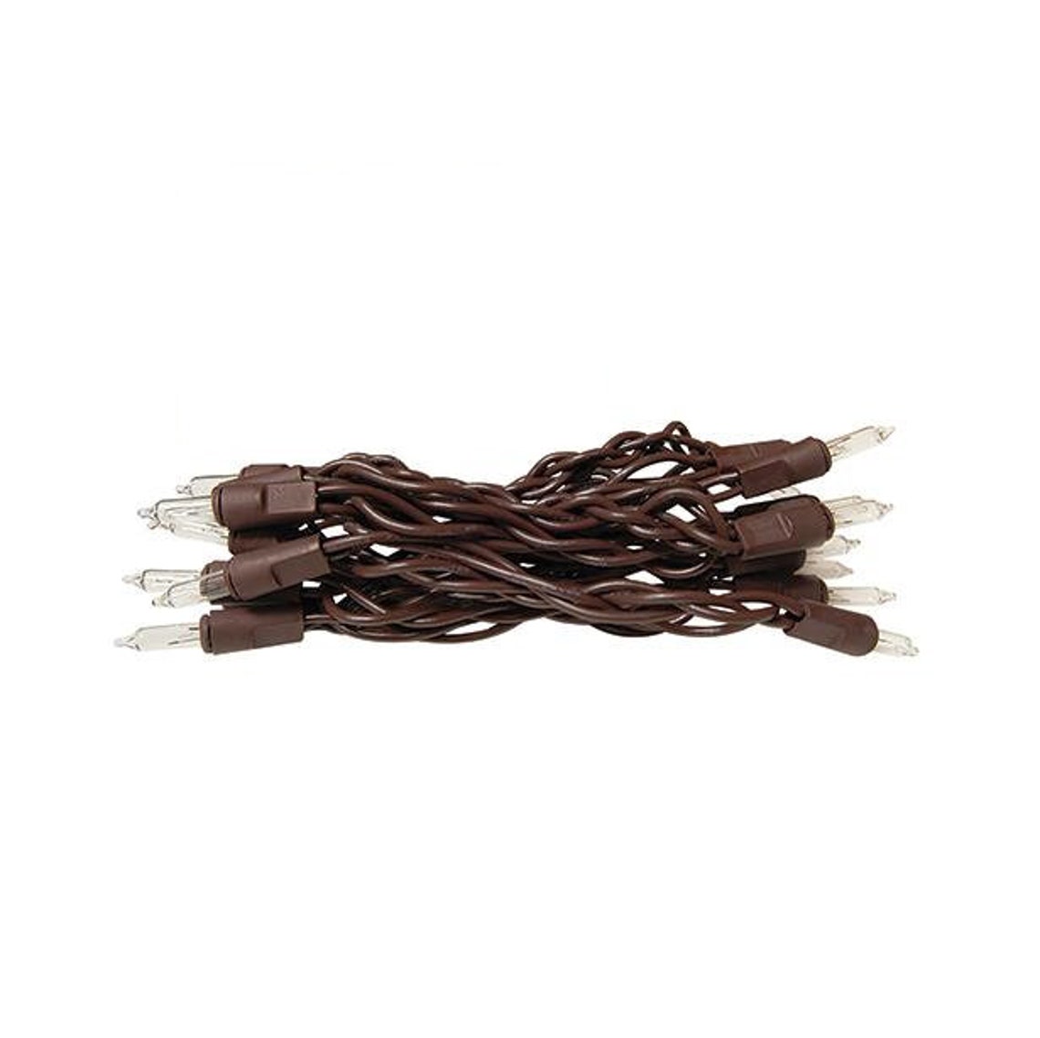 20 Count Light String / Strand / Set - Brown Cord - Clear Miniature ...