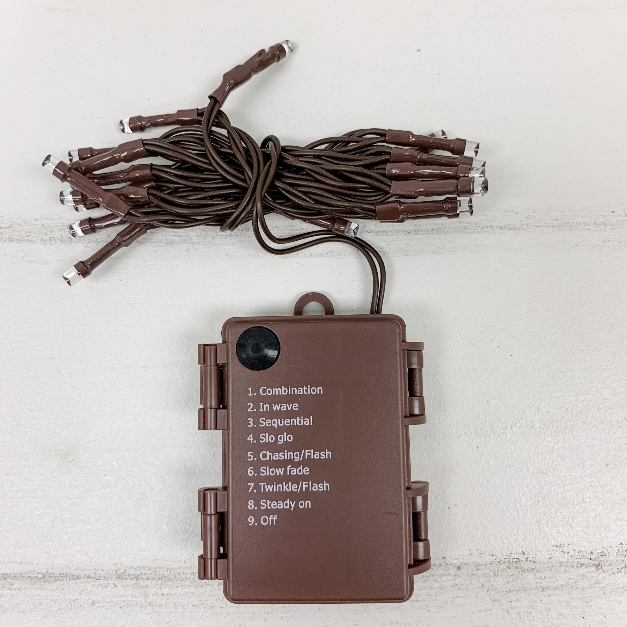 20 Count Light String / Strand / Set Brown Cord Clear | Etsy