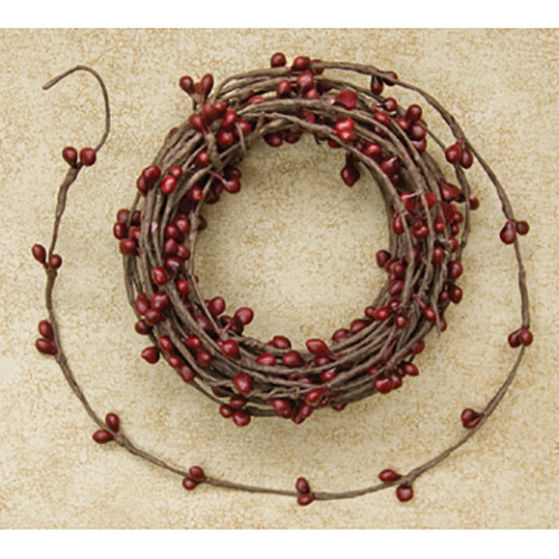 Garland - Pip Berry Single Strand / String - 18' Feet Long - Burgundy ...